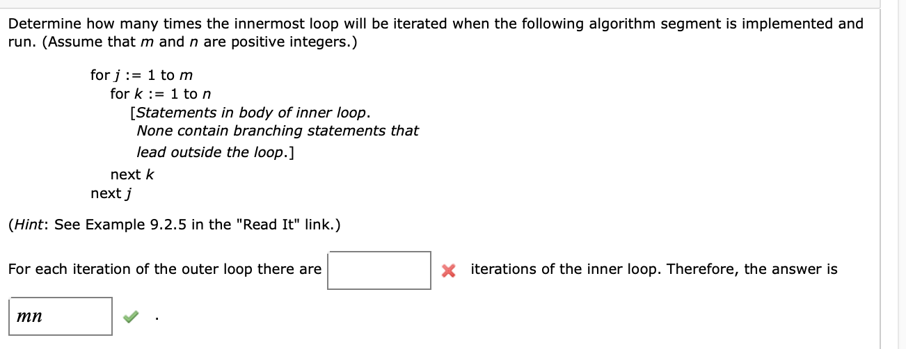 Determine how many times the innermost loop will be | Chegg.com Determine how many times the innermost loop will be | Chegg.com