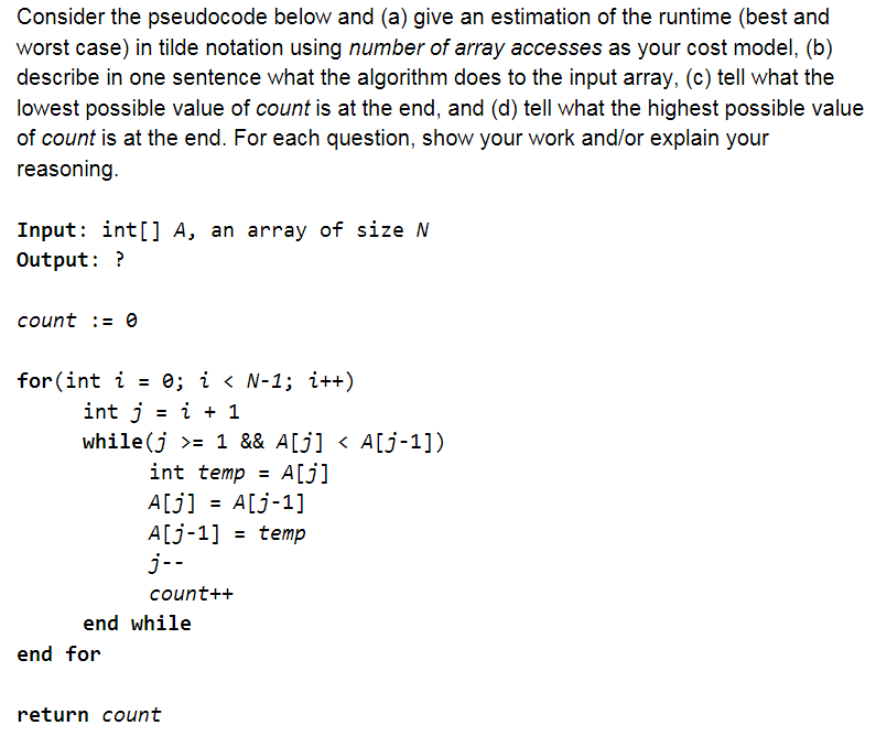Solved I believe this is doing selection sort? I also know | Chegg.com