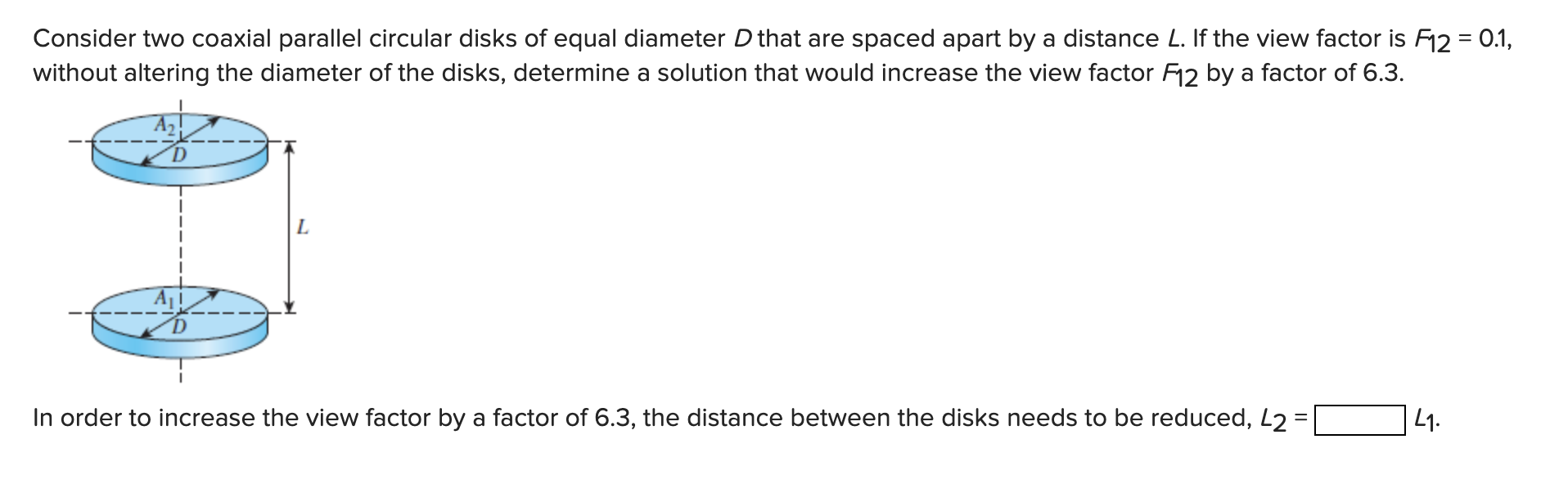 Solved Consider Two Coaxial Parallel Circular Disks Of Equal 