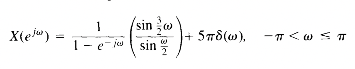 Solved 1 sin w X(ejw) + 5πδ(ω), - T | Chegg.com
