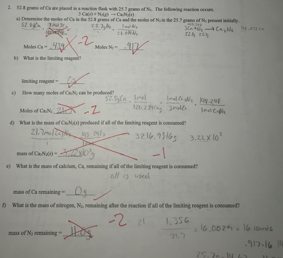 Solved Need assistance on Moles of Ca, Moles od Ca3N2 | Chegg.com