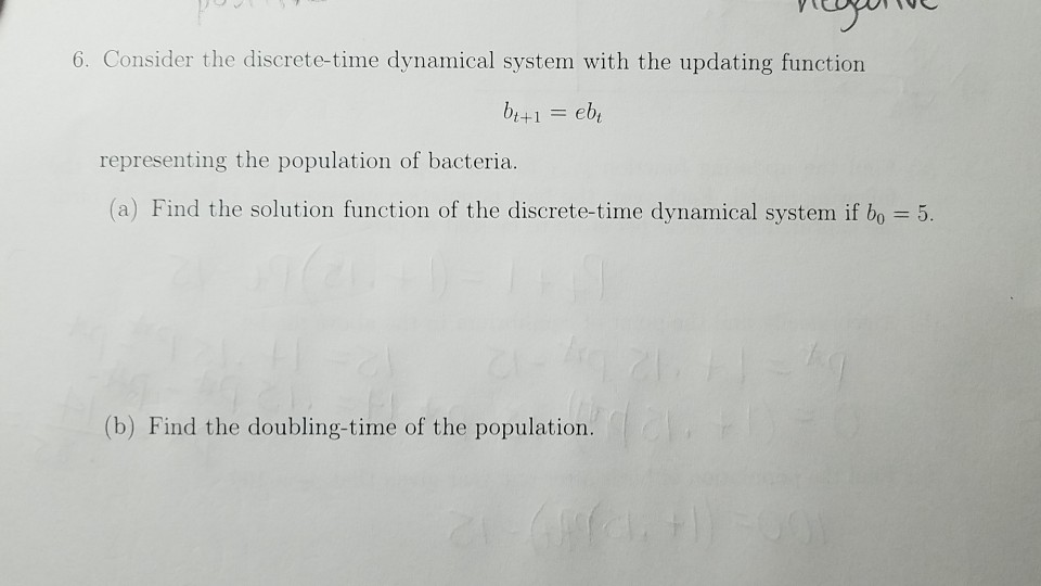 Solved pico 6. Consider the discrete-time dynamical system | Chegg.com