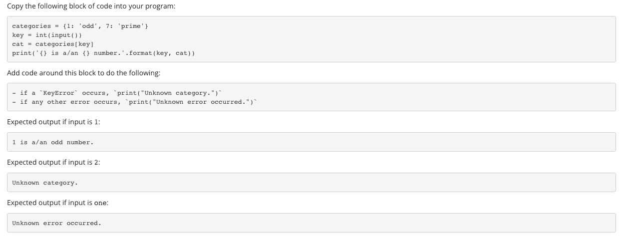 Solved Copy the following block of code into your program: | Chegg.com