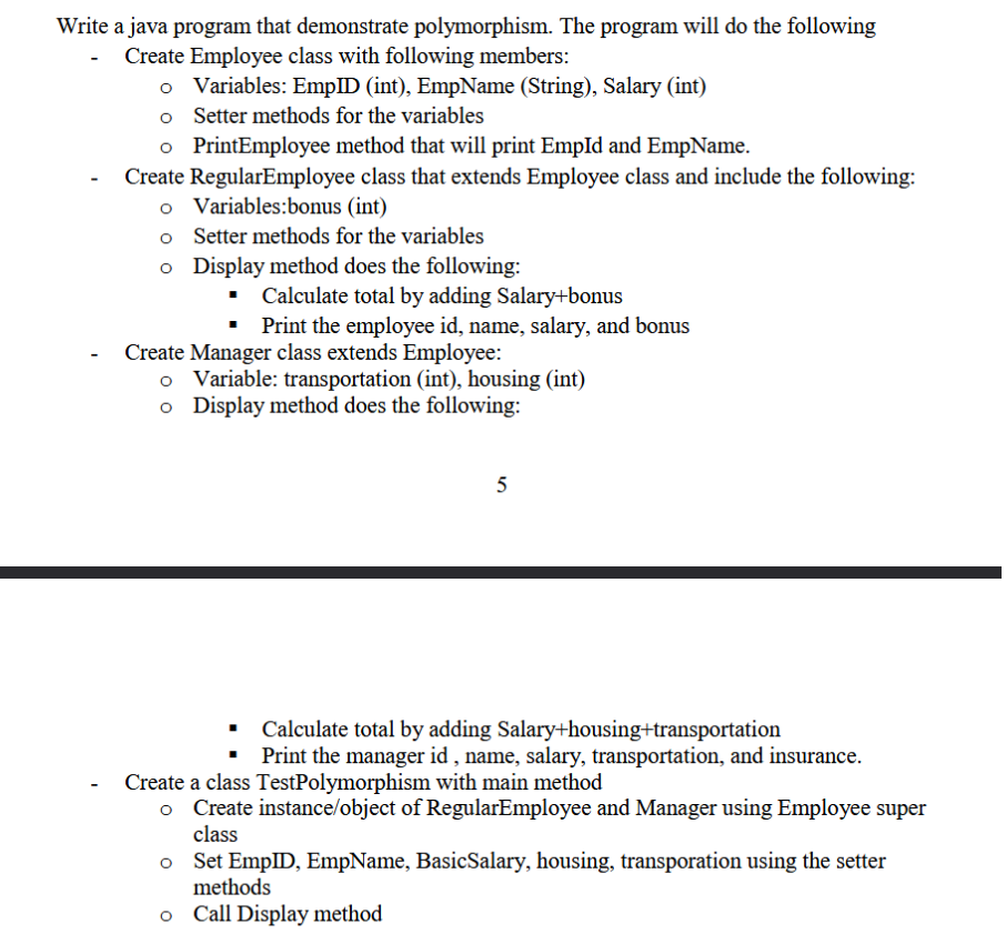 Solved - Create Employee class with following members: | Chegg.com