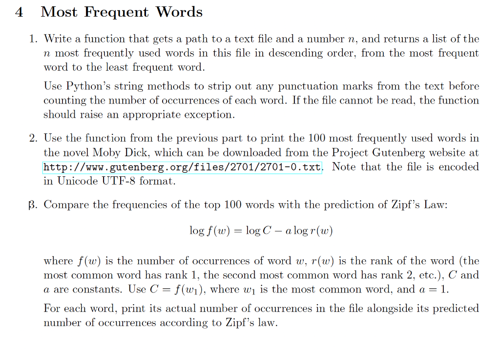 Solved 1. Write a function that gets a path to a text file | Chegg.com