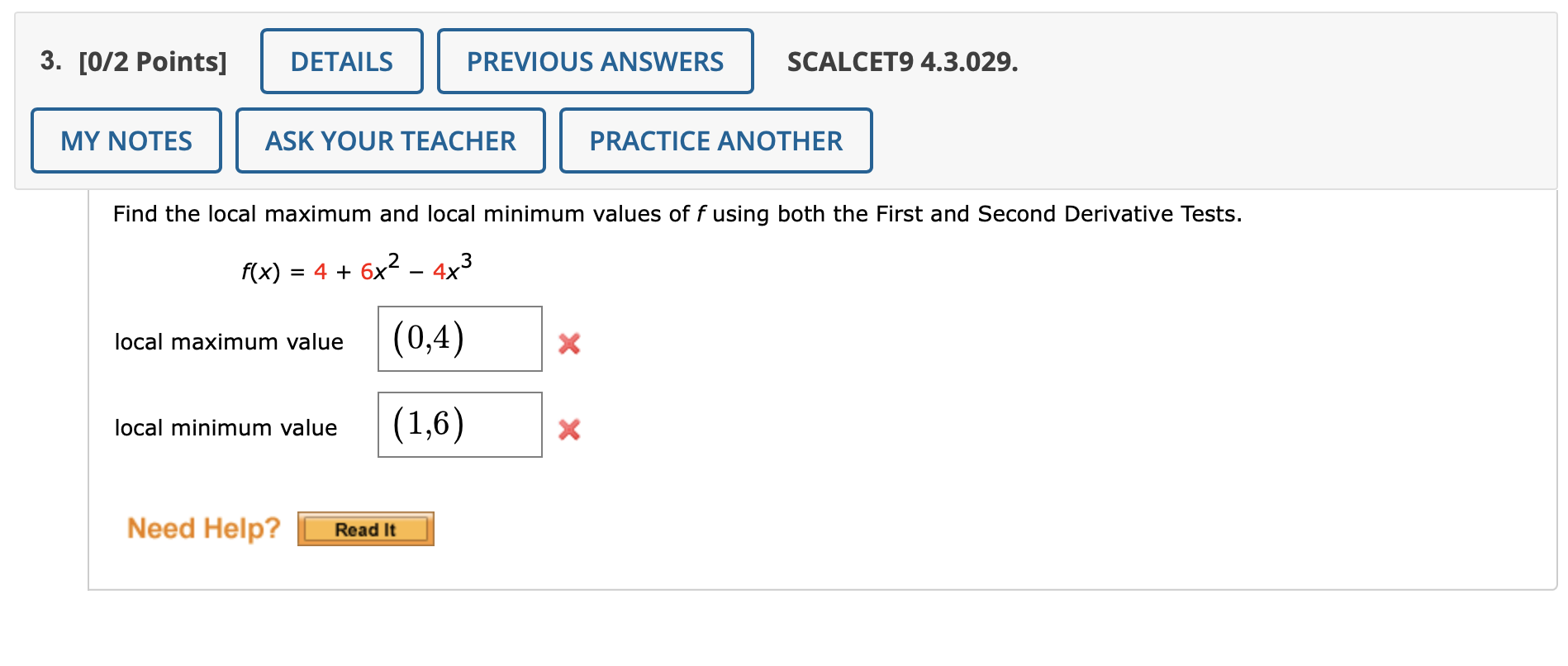 Solved Find The Local Maximum And Local Minimum Values Of F 0191
