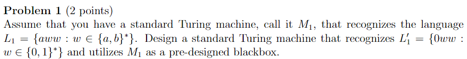 Solved Problem 1 (2 points) Assume that you have a standard | Chegg.com