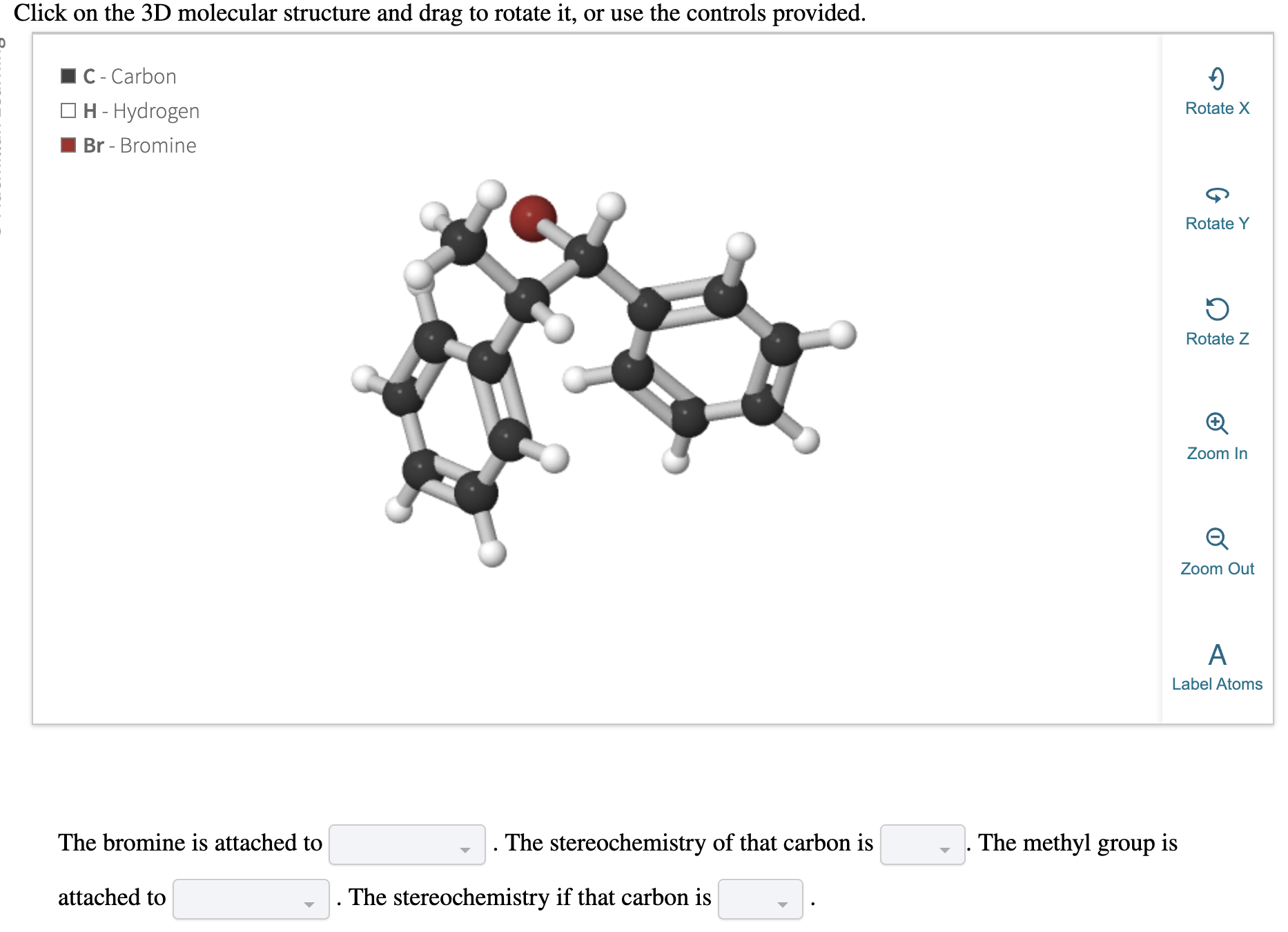 Solved Click on the 3D molecular structure and drag to | Chegg.com