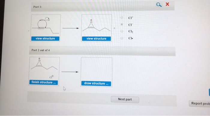 Solved Part 1: CI CI Cl view structure CI. view structure | Chegg.com