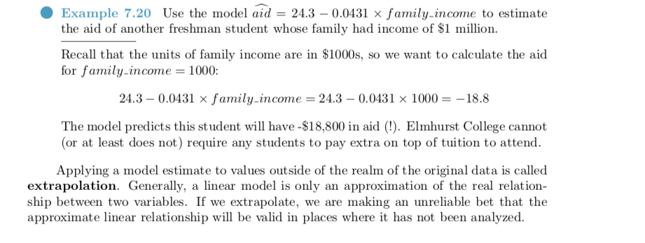 Solved Example 7.20 Use the model aid = 24.3 – 0.0431 x | Chegg.com