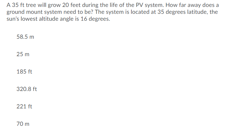 A 35 ft tree will grow 20 feet during the life of the | Chegg.com