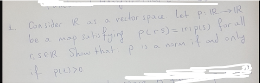 Solved a Consider IR as a rector space. Let P: 1R IR be map | Chegg.com