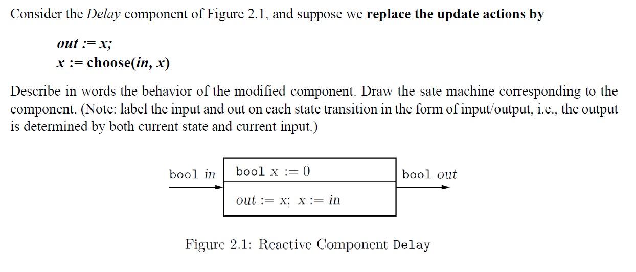 Consider the Delay component of Figure 2.1, and | Chegg.com