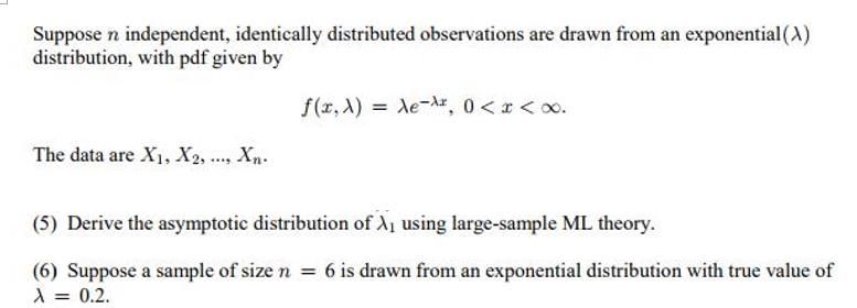Solved Suppose n independent, identically distributed | Chegg.com