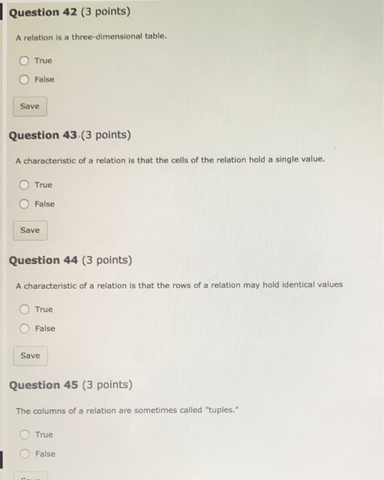 Solved Question 2 (3 points) In an enterprise-class database | Chegg.com