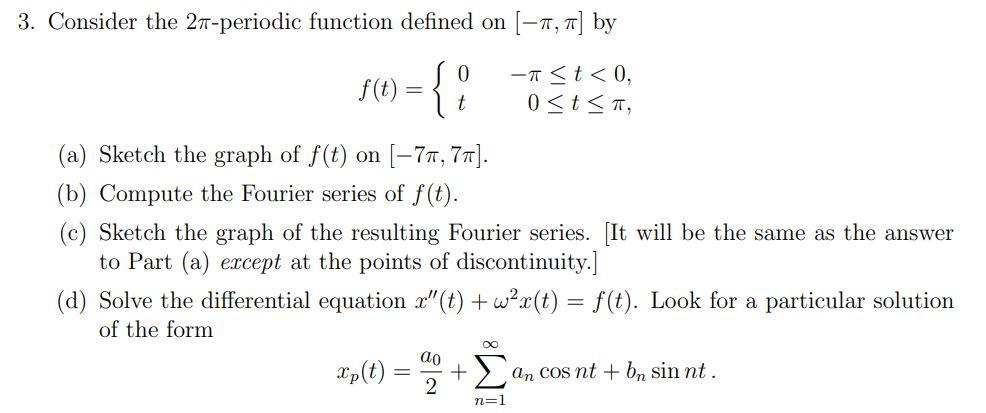 Solved Part D uses characteristic equation for Xc(t) and | Chegg.com