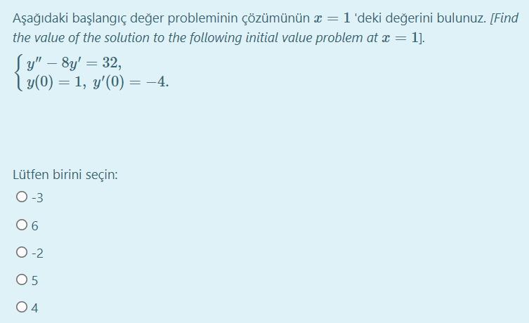 Solved [Find the value of the solution to the following | Chegg.com