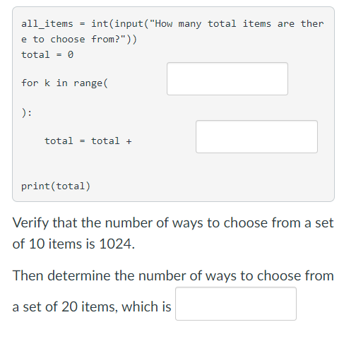 Solved Getting back to the example of 12 items to choose | Chegg.com