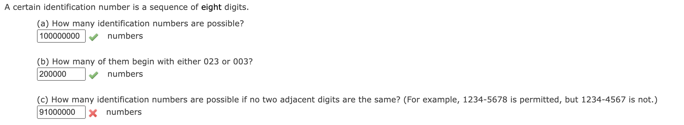 Solved A certain identification number is a sequence of | Chegg.com
