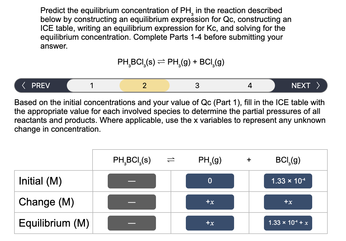 Solved Predict the equilibrium concentration of PH3 in the | Chegg.com