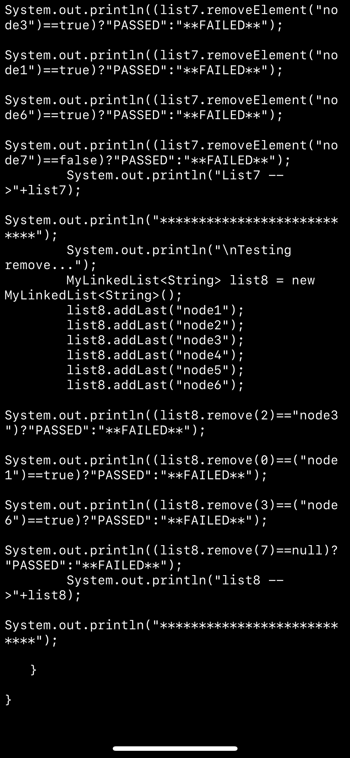 return result.tostring(); \} /** Clear the list ∗/ | Chegg.com