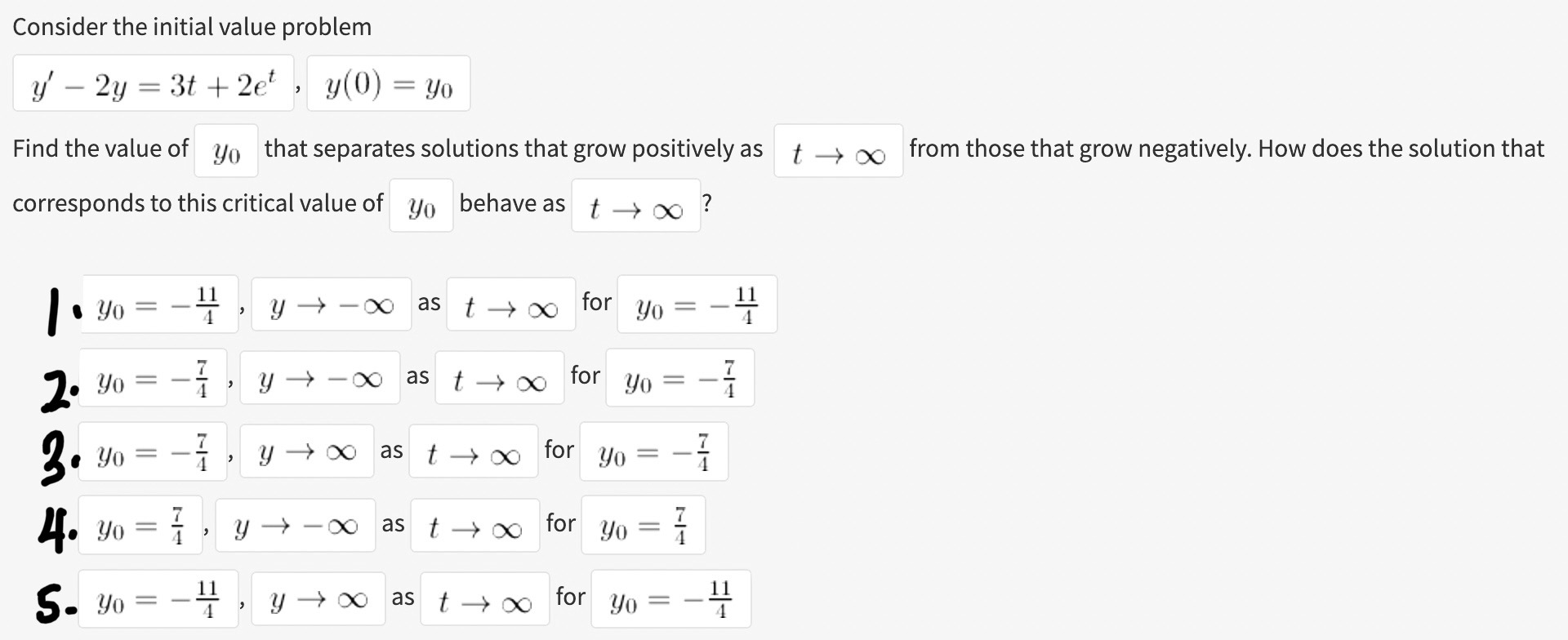 Solved Consider the initial value problem | Chegg.com