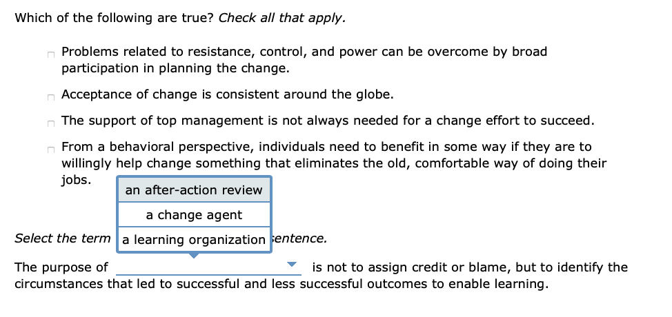 Solved 4. Managing organization change and organizational | Chegg.com