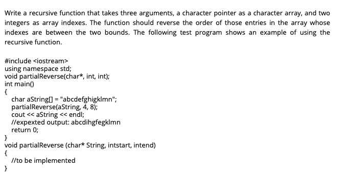Write A Recursive Function That Takes Three 2962