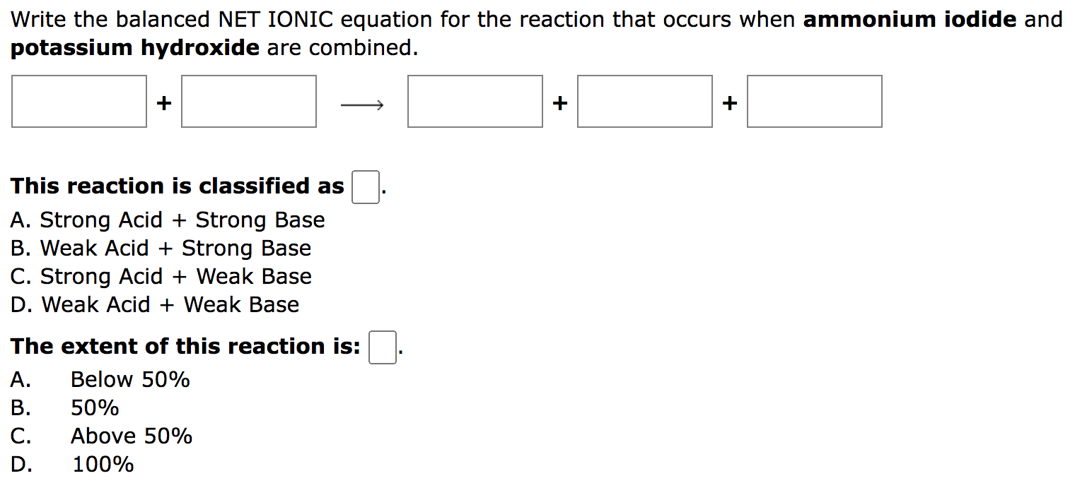 Solved Write the balanced NET IONIC equation for the | Chegg.com
