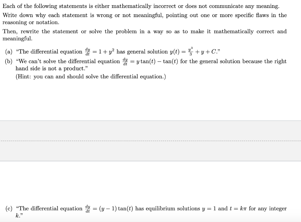 Solved Each of the following statements is either | Chegg.com