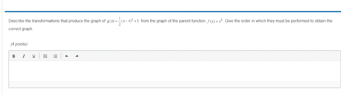 Solved Describe the transformations that produce the graph | Chegg.com