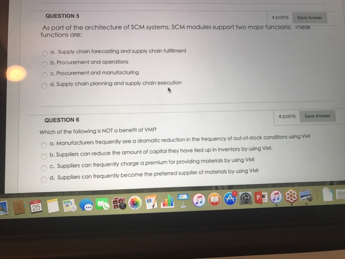 Solved As part of the architecture of SCM systems, SCM | Chegg.com