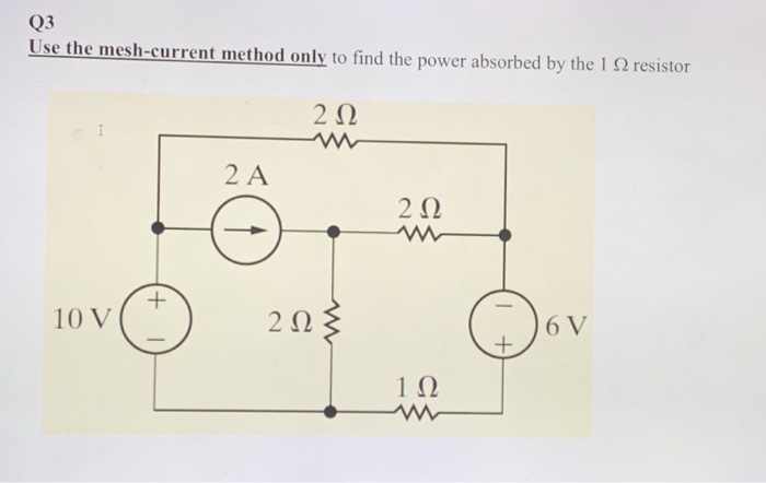 Solved Use the mesh-current method only to find the power | Chegg.com