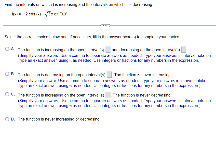Solved Find the intervals on which f is increasing and the | Chegg.com