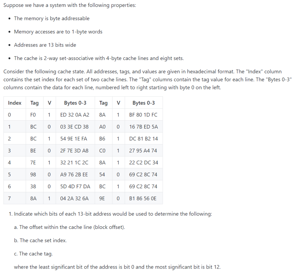 Solved Suppose we have a system with the following | Chegg.com