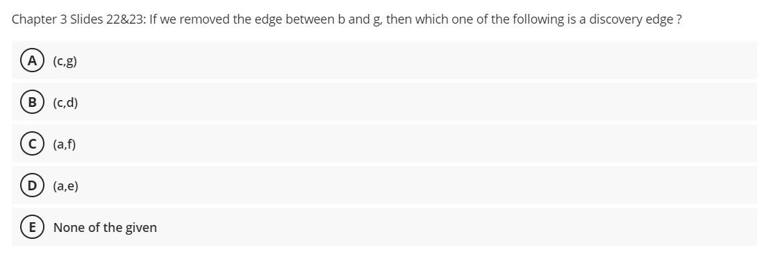 Solved Chapter 3 Slides 22&23: If we removed the edge | Chegg.com
