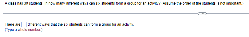 Solved A class has 30 ﻿students. In how many different ways | Chegg.com