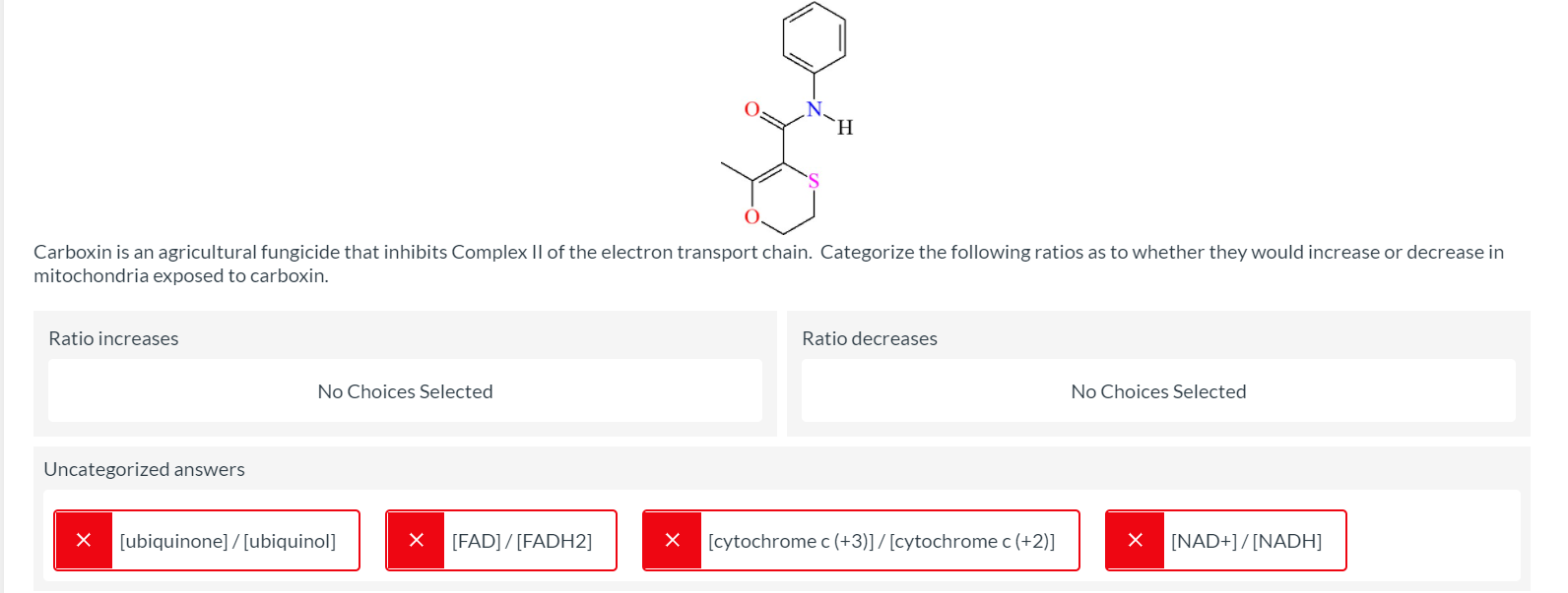 Solved Carboxin is an agricultural fungicide that inhibits | Chegg.com