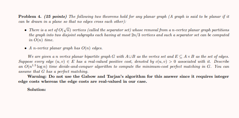Problem 4. (25 points) The following two theorems | Chegg.com
