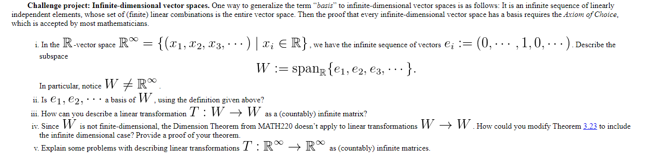 Solved Challenge Project Infinite Dimensional Vector