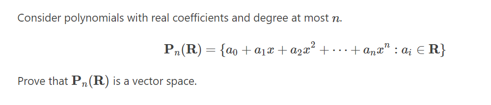 Solved Consider polynomials with real coefficients and | Chegg.com