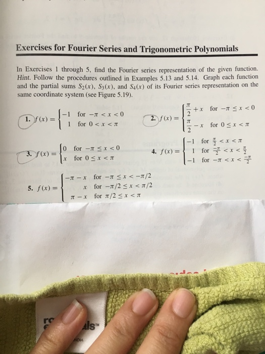 Solved Find the Fourier series representation of the given | Chegg.com