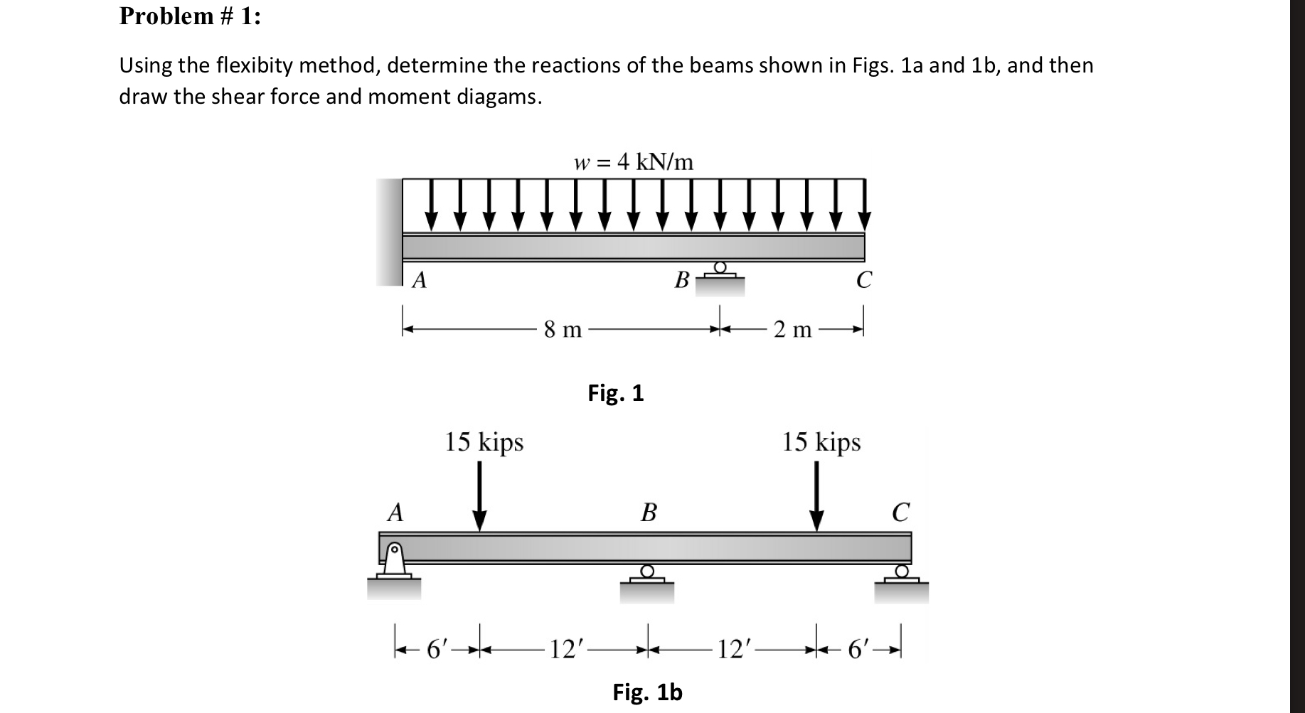 Solved by an EXPERT Problem \# 1: Solve Using Conjugate Beam Method Using | Chegg.com