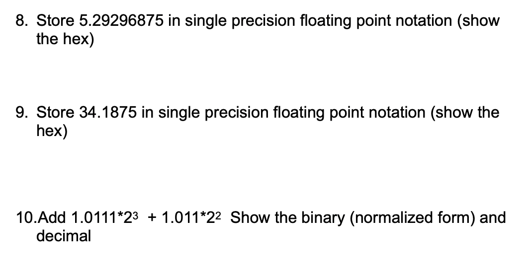 Solved Assume 32 bit word size (answers should be in | Chegg.com