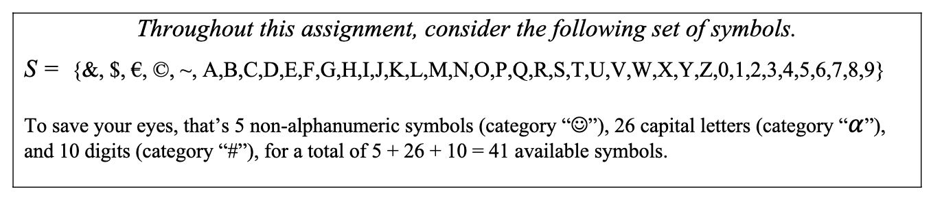 Solved Throughout this assignment, consider the following | Chegg.com