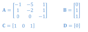 Solved Given the matrices: a. Find the transfer function in | Chegg.com