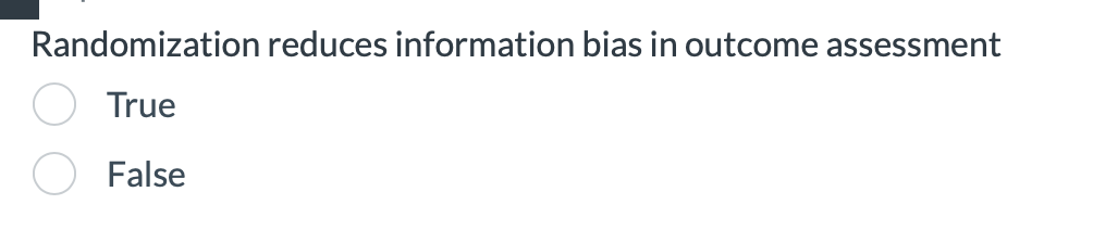 Solved Randomization reduces information bias in outcome | Chegg.com