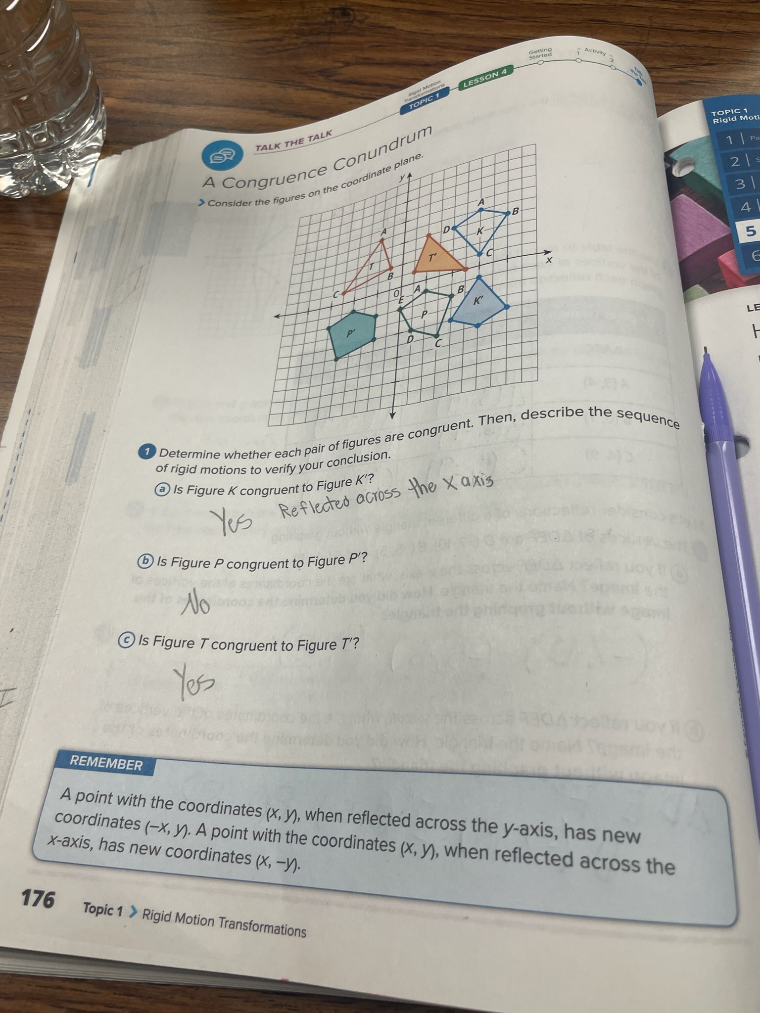 Solved (1) ﻿Determine whether each pair of ﻿figures are | Chegg.com