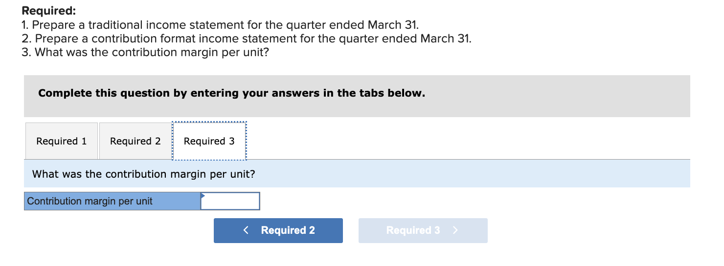 Solved Exercise 1-15 (Static) Traditional and Contribution | Chegg.com
