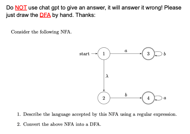 Solved Do NOT use chat gpt to give an answer, it will answer | Chegg.com